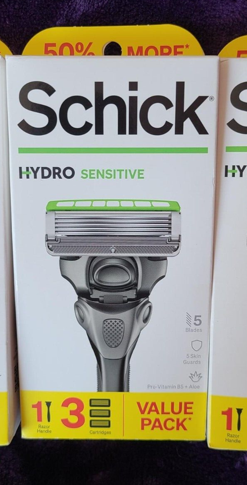3 new packages Men's Schick Hydro Sensitive Razor Cartridges, Free ...