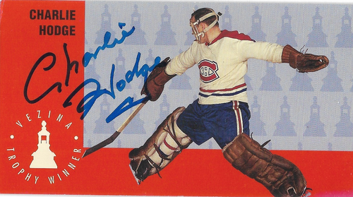 CHARLIE HODGE-RIP Authentic Signed Autograph TALL BOYS Canadiens NHL ...