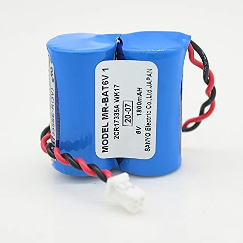 2 Pack for Mitsubishi MR-BAT6V1 2CR17335A 6V 1800mAh MR-J4 Battery ...