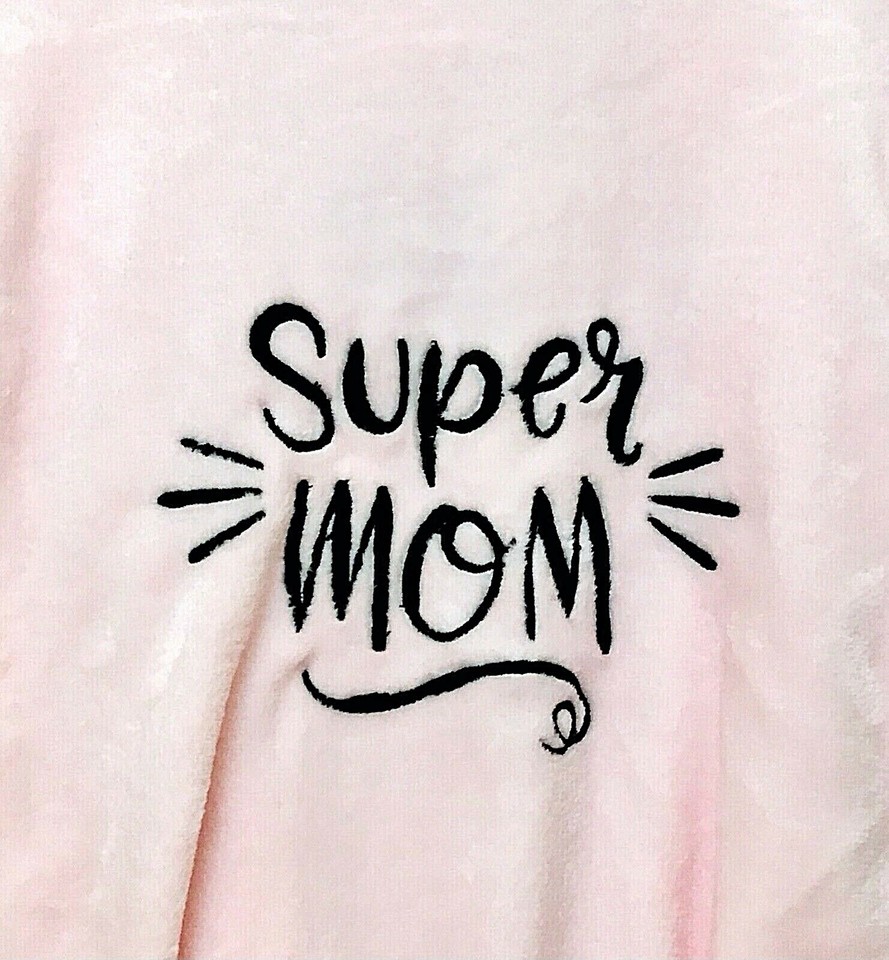 Cynthia Rowley New York Super Mom Pink Medium Plush Polyester Mid ...