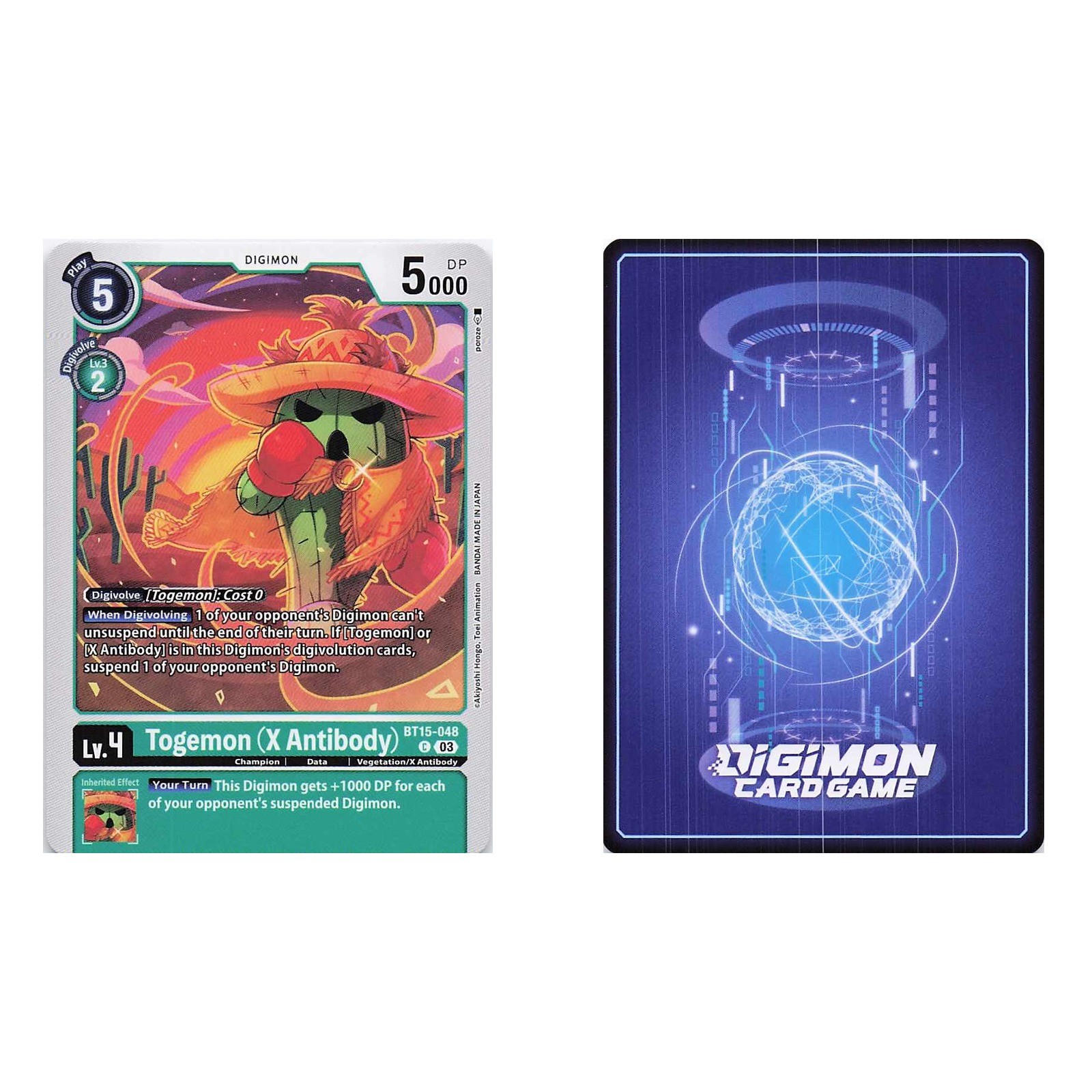 Digimon Card Game Togemon (X Antibody) BT15-048 | eBay