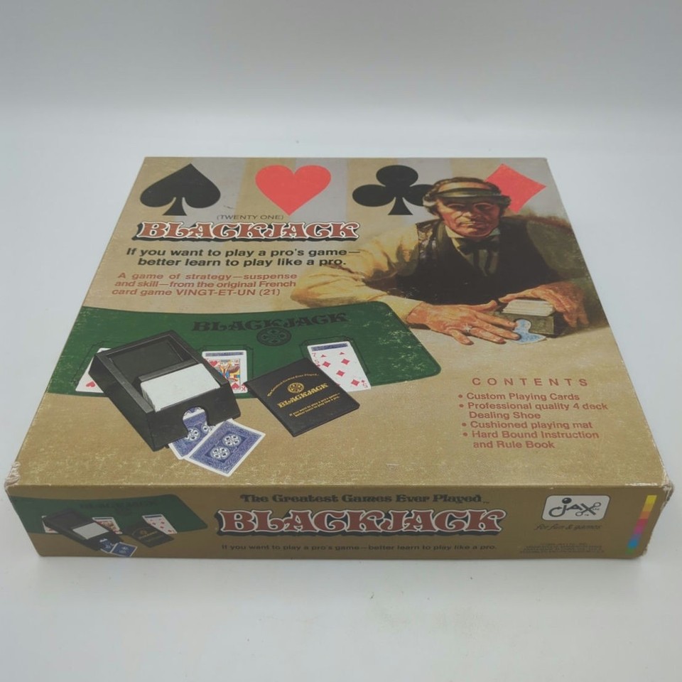 Vintage 1995 Jax Twenty One Blackjack Game #6003 Complete in Box Mat ...