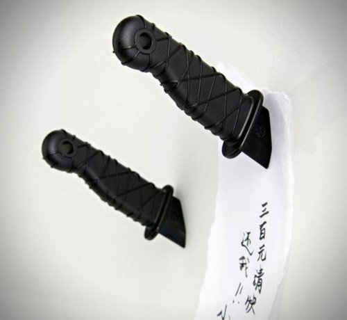 Ninja Dagger Knife Fridge Magnets Key chain in Golden or Silver Set of ...