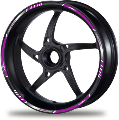 YZF R6 Motorcycle Wheel Decals Rim Stickers Stripes YZF-R6 Purple | eBay UK