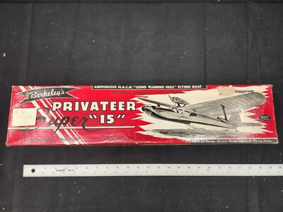 Vintage Berkeley Privateer Super 15 balsa model airplane kit #1 | eBay