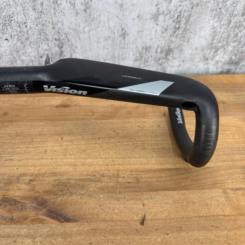 Vision Trimax Aero Compact 44cm 31.8mm Carbon Bike Drop Handlebar 241g ...