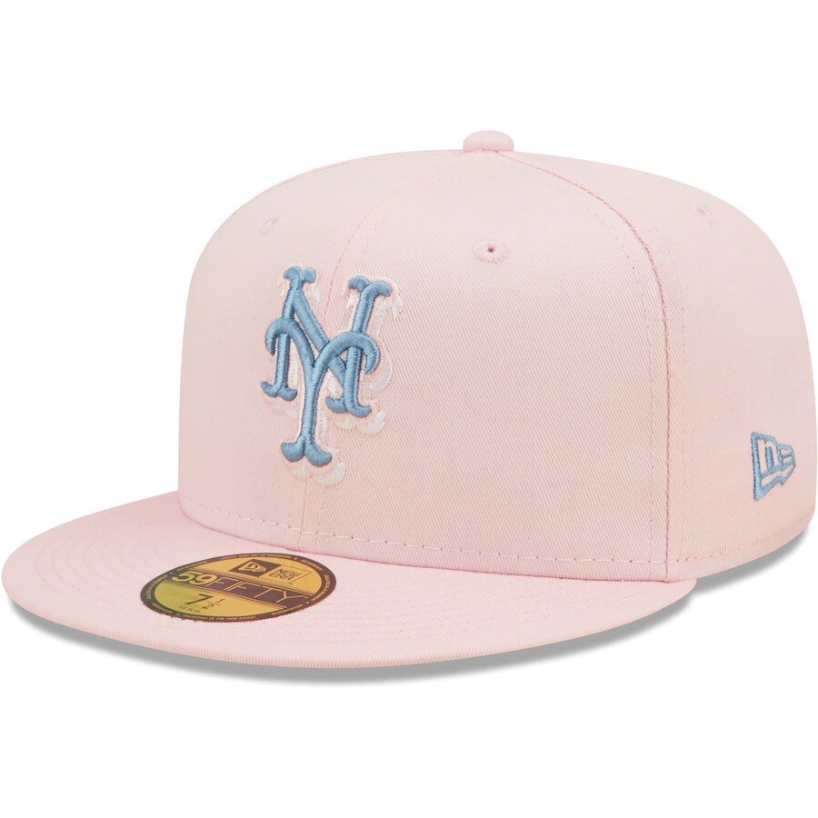 New Era New York Mets Pink 5950 Hat 50th Anniversary Patch Size 7 3/4 ...