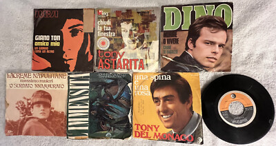 ITALIAN 45 RPM RECORDS LOT OF 7 G /VG /VG+ | eBay