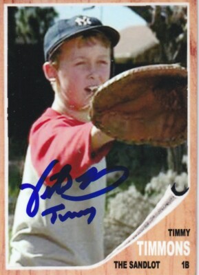 VICTOR DIMATTIA "TIMMY" TIMMY TIMMONS SANDLOT SIGNED 1962 STYLE CARD | eBay