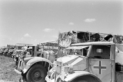 WW2 Photo WWII Captured Axis Trucks & Equipment Tunisia 1943 Wehrmacht ...