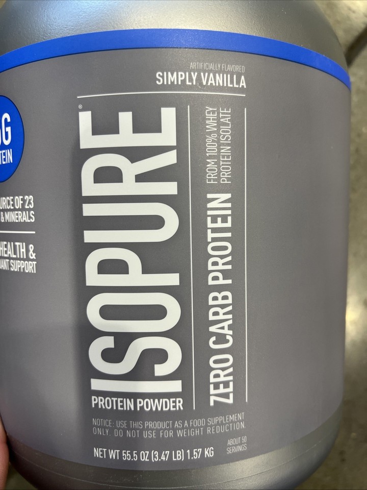 Isopure Zero Carb Whey Protein Isolate - Creamy Vanilla, 25G Protein ...
