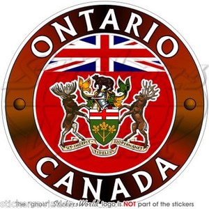 ONTARIO Province Canada Canadian 100mm (4") Vinyl Bumper Sticker Decal ...