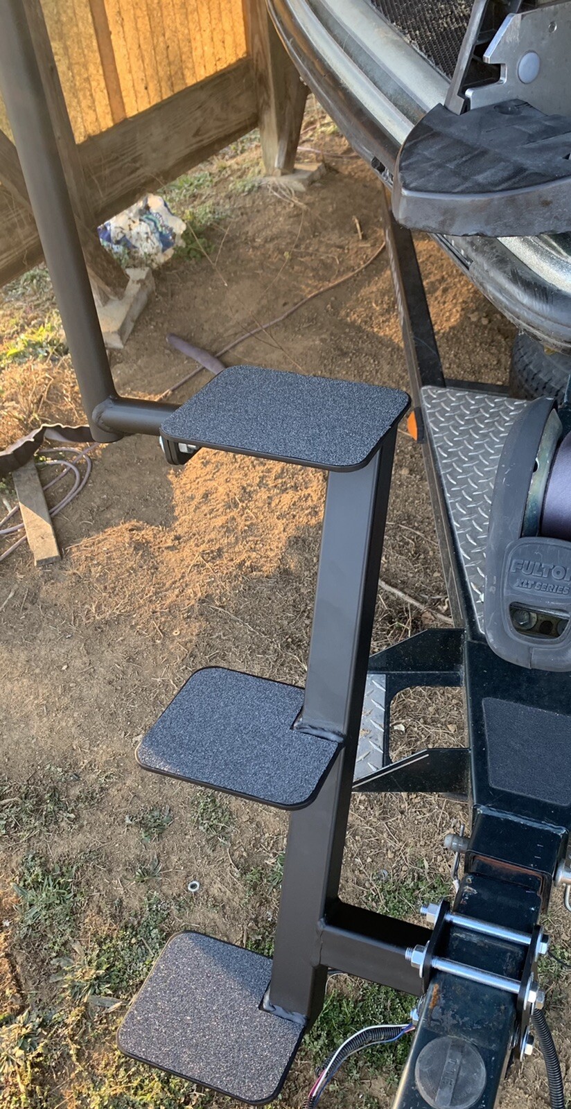 Omega Triple Step Bass Boat Trailer Steps MADE IN USA