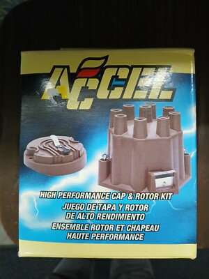 ACCEL 8124 Distributor Cap & Rotor Kit - Socket Style - Black | eBay
