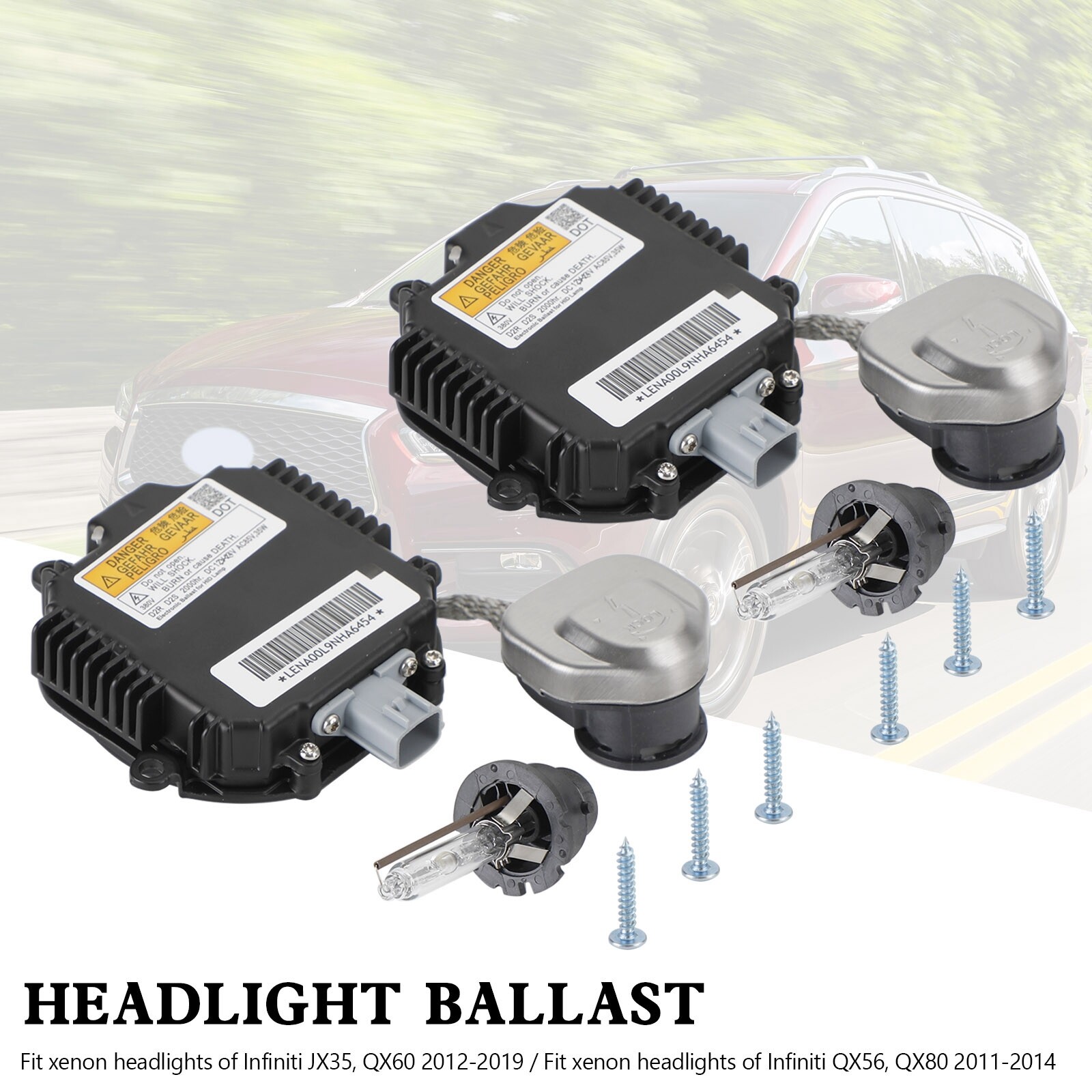 2x Xenon Ballast & D2S Bulb Kit Control Unit For Infiniti JX 35 QX 56 ...