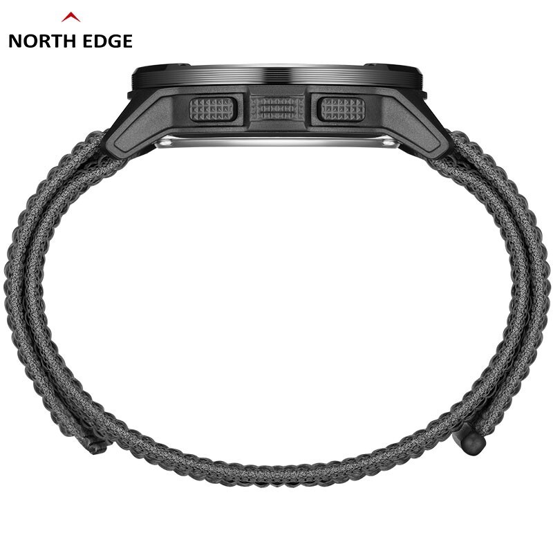 NORTH EDGE ALPS Men's Watch Carbon Fiber Case Waterproof Sports ...