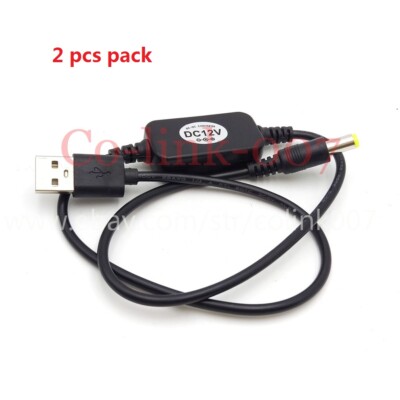 2 x DC2.5 to USB Power Cable for DSLR Rig Boost Voltage, Power Bank 2 ...