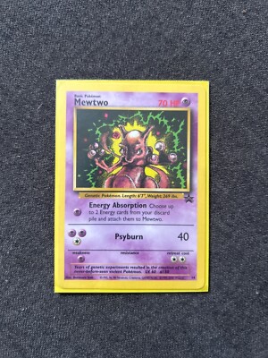 Pokemon Mewtwo 1995 Black Star Promo card 14 LV. 60 #150 | eBay