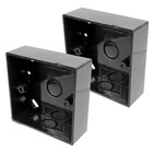 Black Back Box Surface Mount Single or Double 1G 2G with Conduit and ...