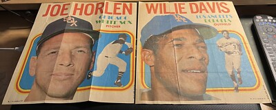 1970 Topps Baseball 11-Count Poster Lot - Low Grade Condition - Each w ...