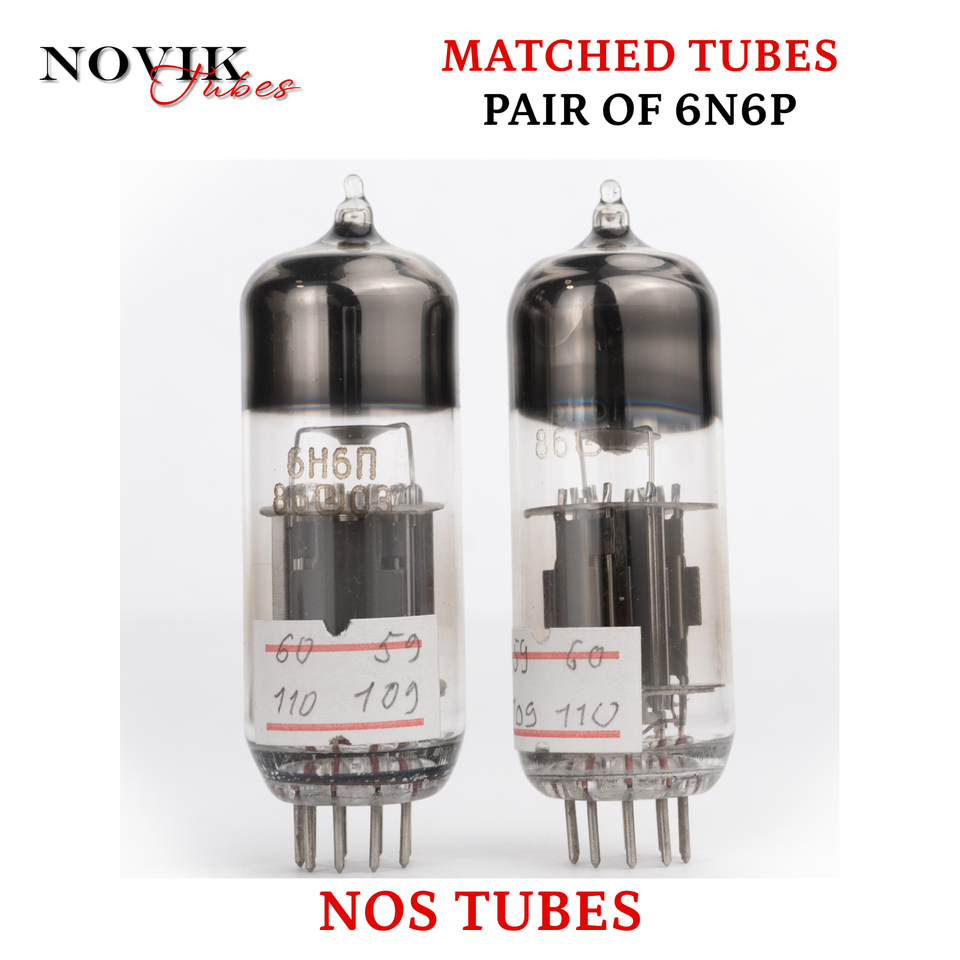 6N6P Tubes Ecc99 Matched Pair E182cc Gold Grid valve NOS Tube Double ...