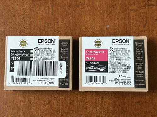 Epson printer ink T8508 - Matte Black, T8503 -Vivid Magenta for SC-P800 ...