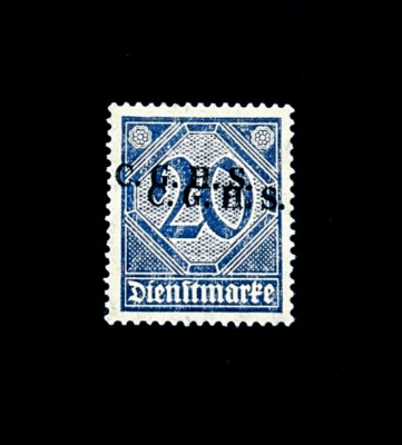 UPPER SILESIA Stamp - 1920 CGHS Overprint Error Misprint Official Wtm ...