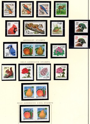 US 1990-1995 COMPLETE SCOTT SET of 2476-2495A (21 Stamps) VF NH - Free ...