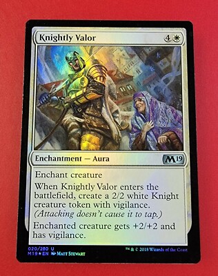 1x Knightly Valor | FOIL | M19 Core Set 2019 | MTG Magic Cards | eBay