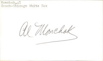 Al Monchak Signed 3x5 Index Card Cut d.15 Phillies Autograph Den | eBay