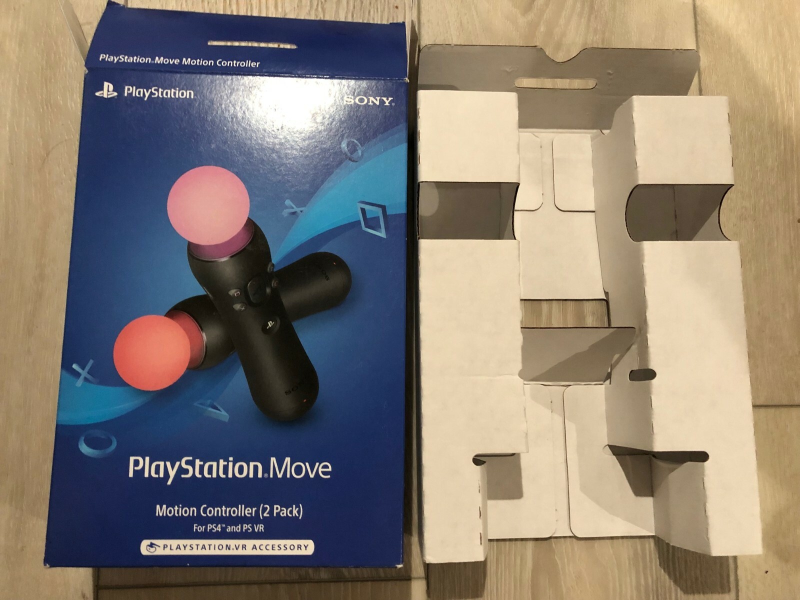 Empty PS4 move controllers cardboard art | eBay