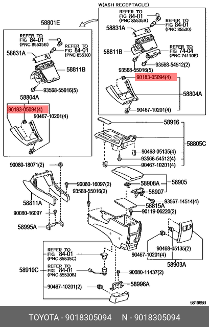 Genuine OE nut 9018305094 for TOYOTA 90183-05094 online kaufen | eBay
