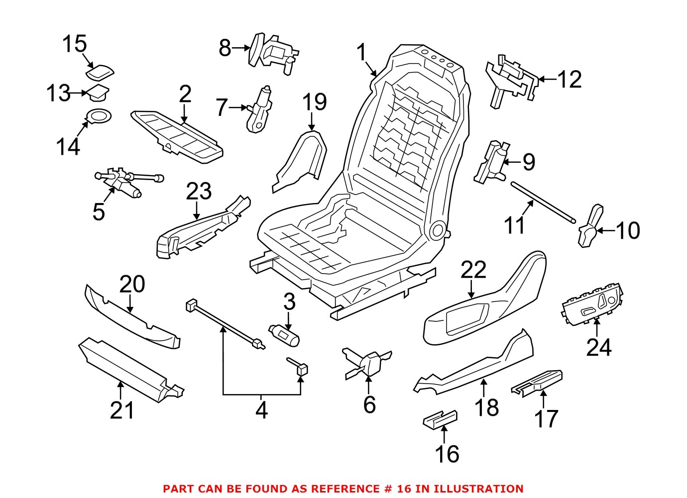 Genuine OEM Front Driver Left Forward Seat Track Cover For BMW ...