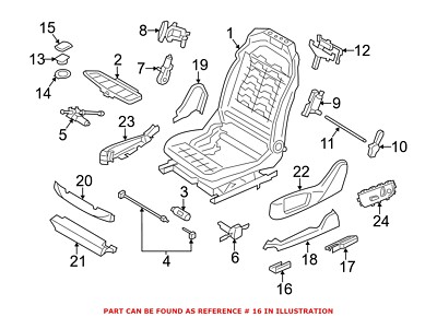 Genuine OEM Front Driver Left Forward Seat Track Cover For BMW ...
