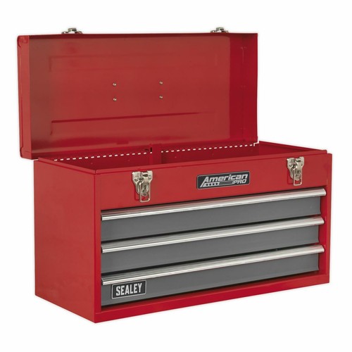 Sealey AP9243BB Top chest Tool Box 3 Drawer Portable with Ball Bearing ...