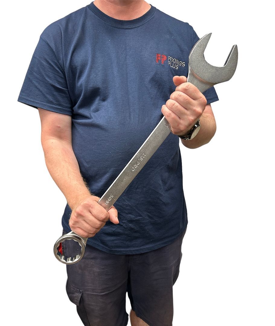 6Pce Metric Super Jumbo Combination Spanner Set 33mm 34mm 36mm 41mm ...