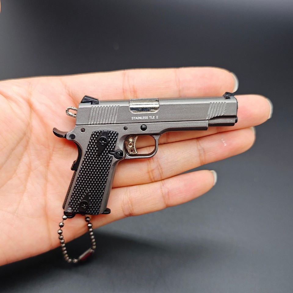NEW 1:3 Black Mini KIMBER 1911 Gun Pistol Toys Miniature Model Keychain ...