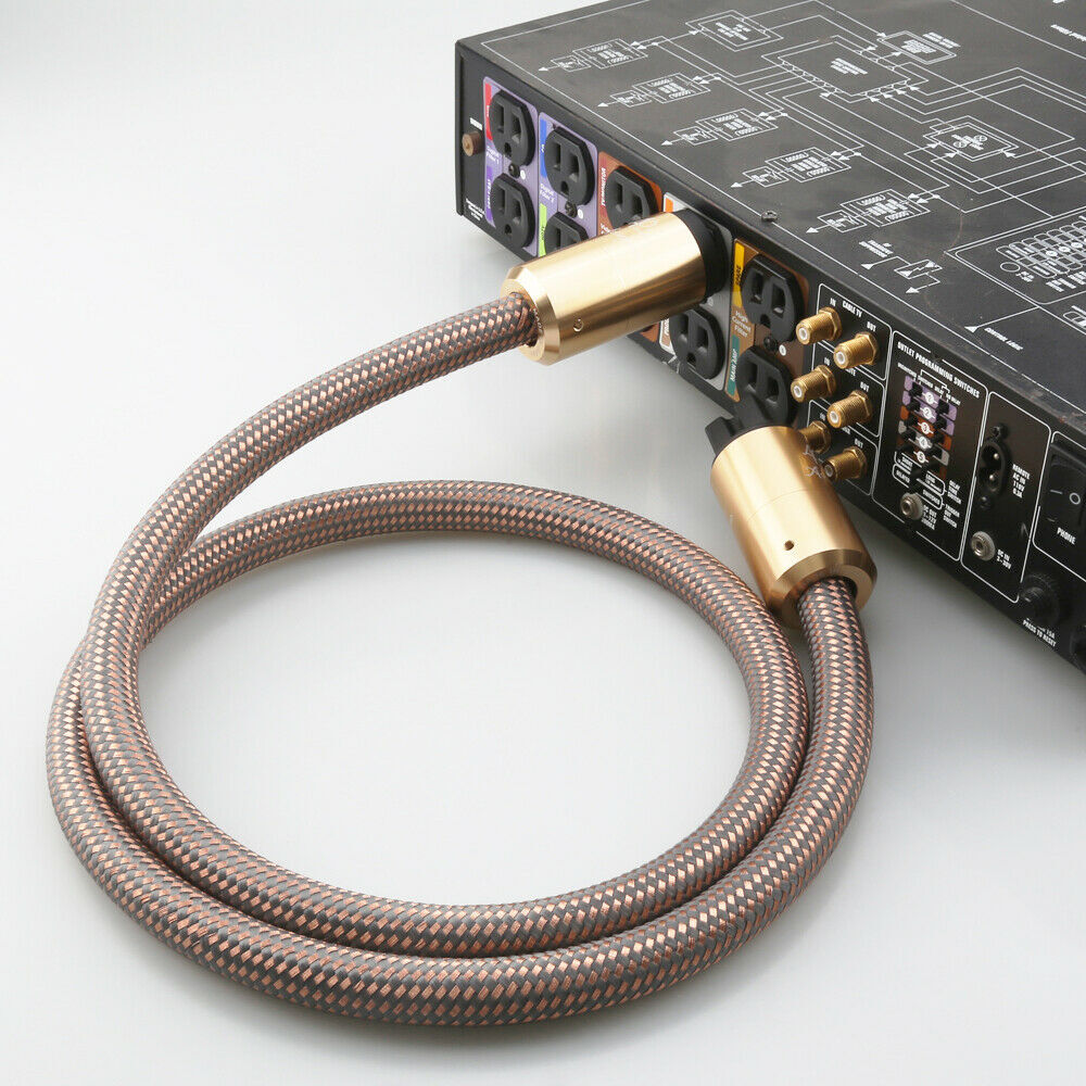 HIGH End EU Schuko Netzstrom CD Verstärker Amp HI FI AC Netzkabel Power ...