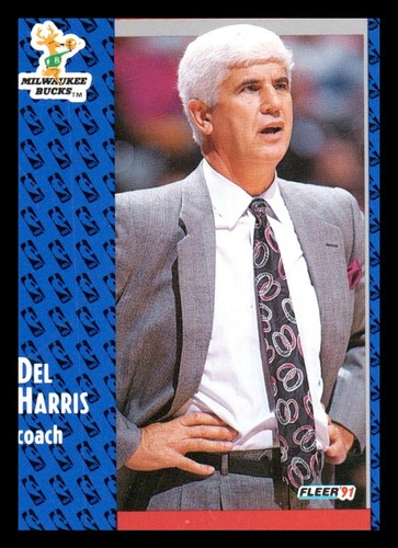 1991-92 Fleer #115 Del Harris Milwaukee Bucks NBA Basketball | eBay