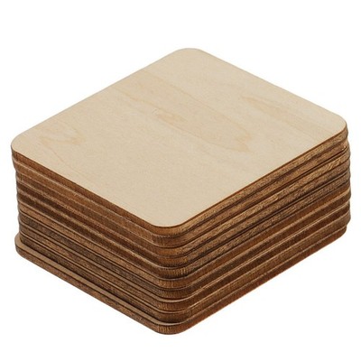 100 Pcs DIY Wooden Squares Pieces for Kids Art Projects Crafting ...