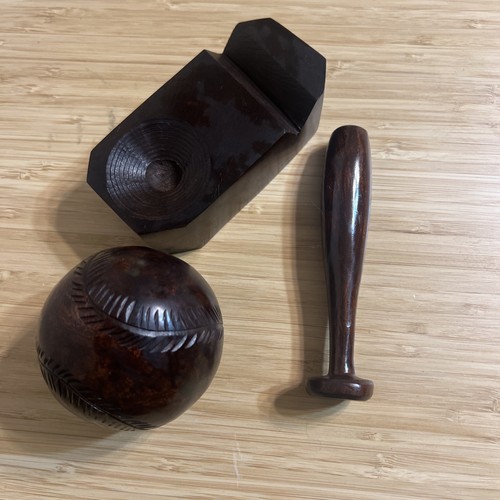 IRONWOOD Baseball and Mini Bat, Desk Set Team Coach Gift | eBay