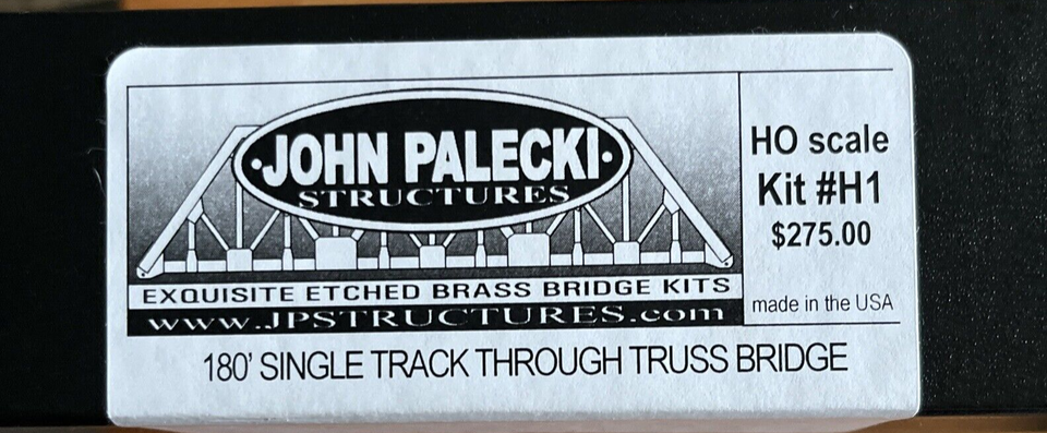 John Palecki Structures 180' Single Track Through Truss Bridge HO | eBay