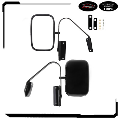 Pair For Ford F100 F150 F250 F350 450 Truck Manual Black Steel Side ...