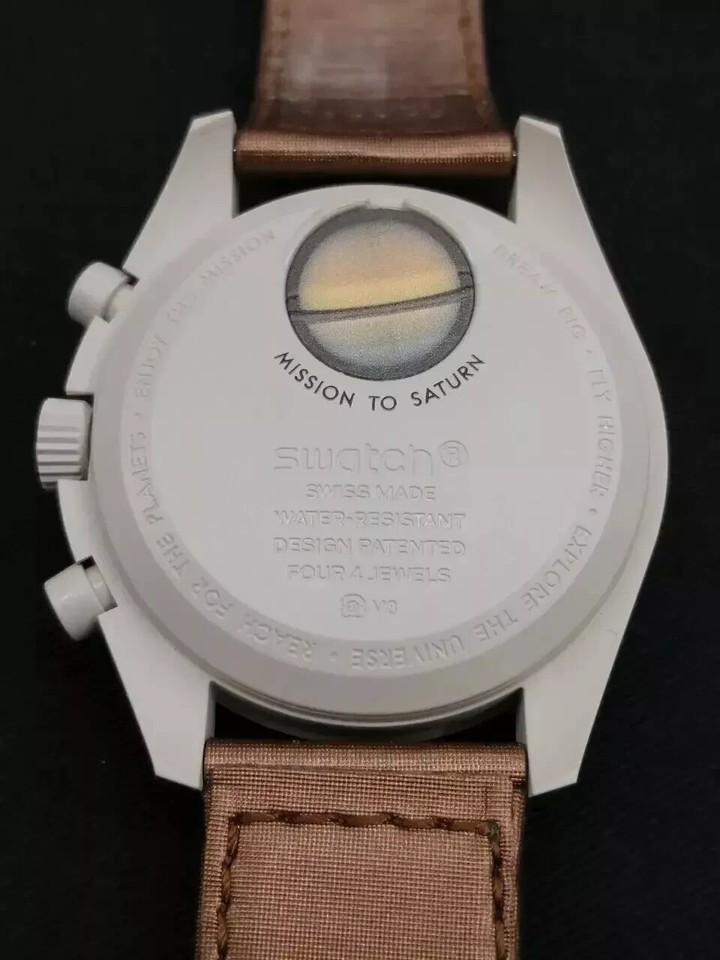 Swatch x Omega Moonswatch Mission To Saturn Watch - With Box | eBay