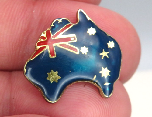 Australia Country Shaped Enameled Pin Badge Travel Collectible | eBay