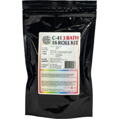 Flic Film 3 Bath C-41 Color Film Home Developing Kit 1 Liter for 16 ...