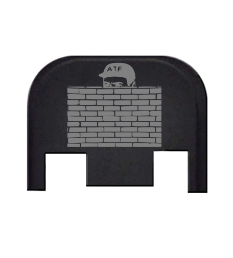 ATF WALL Engraved Slide Back Plate Aluminum Made USA for Glock Gen 1-4 ...