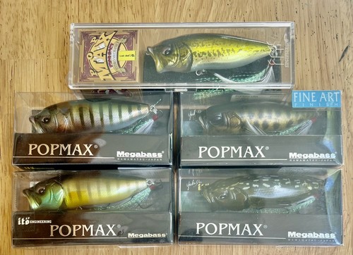 Megabass JDM (Lot Of 5) PopMax Topwater Poppers, Bass, New! Free ...