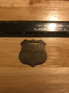 Colt Firearms Property Tag SOLID METAL Inspector Browning Remington ...