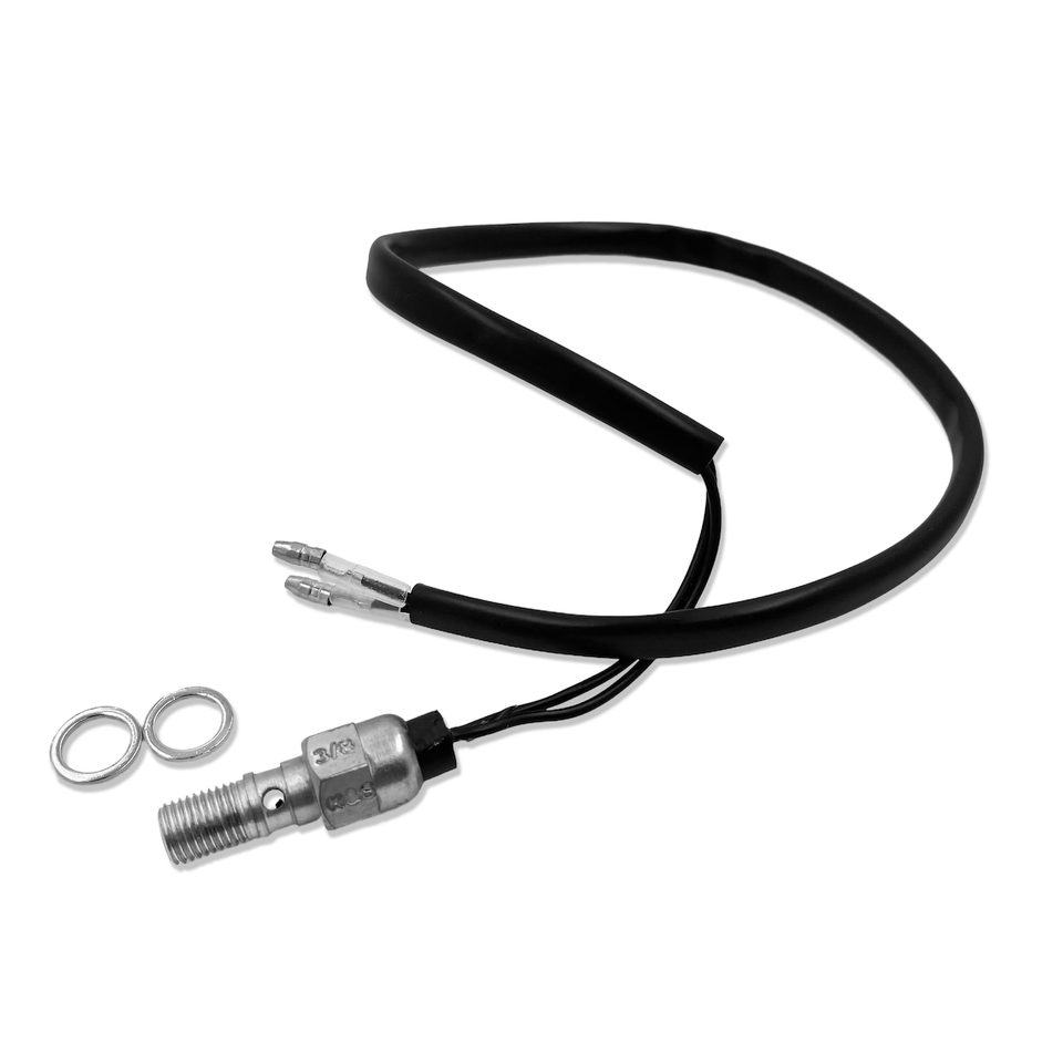 Brake Light Banjo Bolt W/Pressure Switch 3/8" x 24 Single Bleed For ...